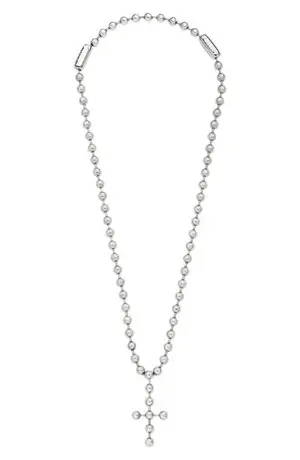 DIESEL® Ball Chain Cross Pendant Necklace
