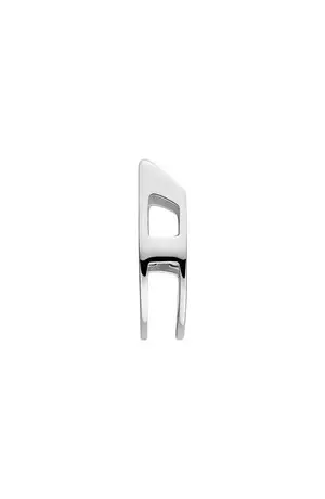 DIESEL® D Logo Single Hoop Earring - Silver
