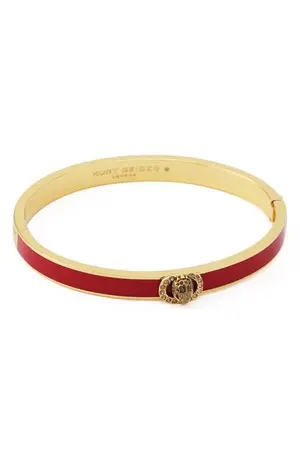Kurt Geiger Chelsea Enamel Hinged Bangle - Fuchsia