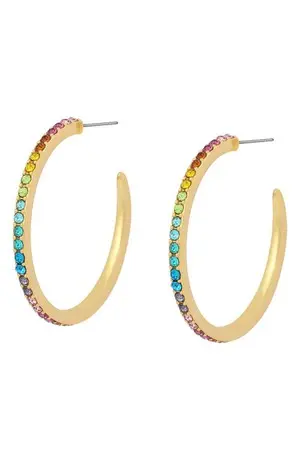 Kurt Geiger Medium Pavé Hoop Earrings