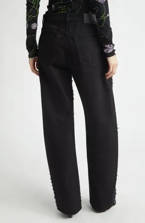 Stella McCartney Relaxed Laser Bouclé Barrel Leg Jeans