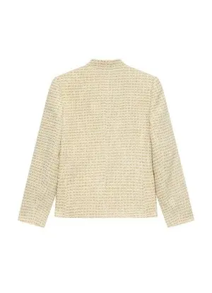 Mint Velvet Boucle Jacket With Pockets - Neutral