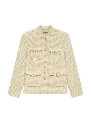 Mint Velvet Boucle Jacket With Pockets - Neutral