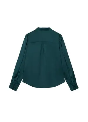 Mint Velvet Satin Long-sleeve Blouse