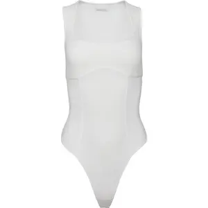 FLEUR DU MAL Organic Cotton Tank Bodysuit - Ivory
