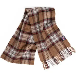 PRINCE OF SCOTS Merino Lambswool Tartan Scarf - Camel