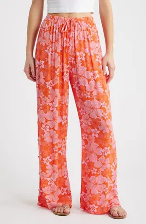 Rip Curl Aloha State Tie Waist Beach Pants - Red