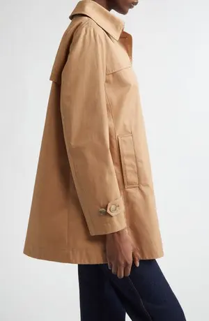 Herno A-line Cotton Gabardine Trench Coat - 2720 Taupe