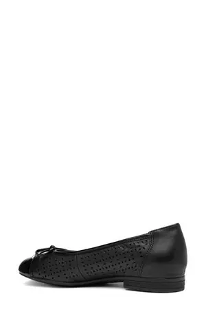 ARA Sangria Cap-toe Ballet Flat - Black