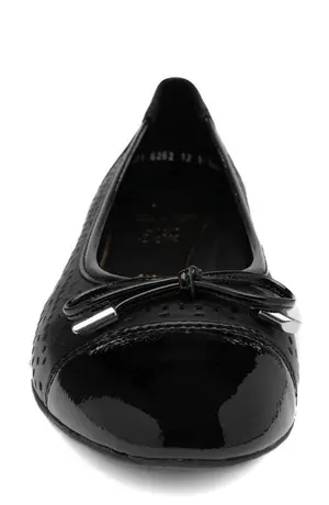 ARA Sangria Cap-toe Ballet Flat - Black
