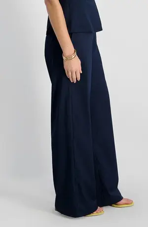 French Connection Wide Leg Twill Trousers