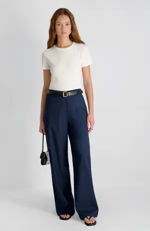 French Connection Wide Leg Twill Trousers