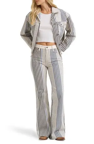 Wrangler Striped Wide Leg Jeans
