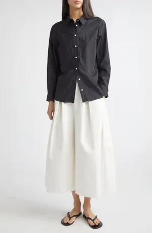 Partow Bryant Nylon & Silk Button-up Shirt
