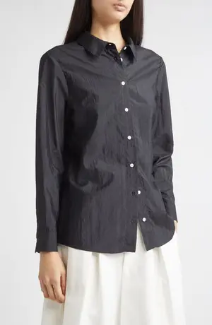 Partow Bryant Nylon & Silk Button-up Shirt