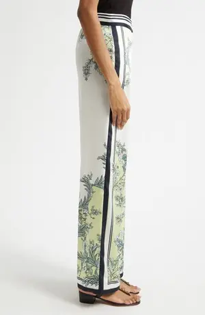 Veronica Beard Grigore Floral Print Pants