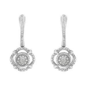 HAUS OF BRILLIANCE Silver Miracle Diamond Accent Drop Earrings