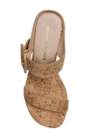 DONALD PLINER Platform Wedge Sandal - Natural