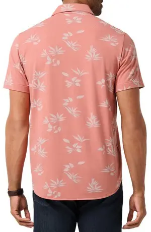Travis Mathew Comfortknit Yoyage Short Sleeve Button-up Shirt