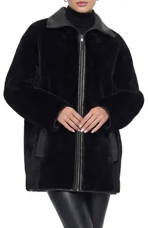 Gorski Reversible Genuine Shearling Jacket