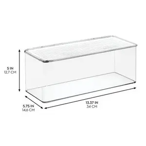 IDESIGN Stackable Hinged-lid Storage Boxset Of 6