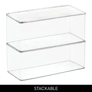 IDESIGN Stackable Hinged-lid Storage Boxset Of 6