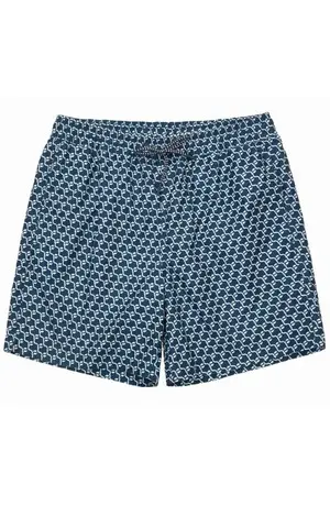 ROKKA&ROLLA 7" Compression Lined Swim Trunks - Navy Print