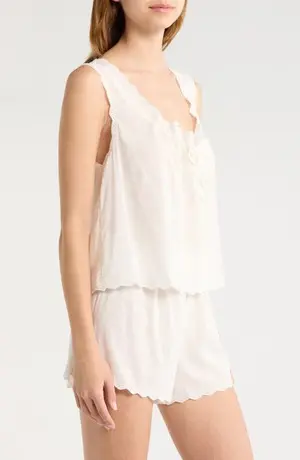 REFORMATION Hazel Eyelet Pajamas - Ivory