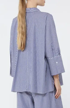 Max Mara Hudson Oversize Striped Shirt - Navy