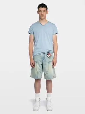 Zadig&Voltaire Henley Monastir T-shirt - Cloud