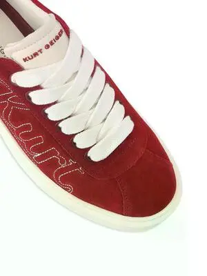 Kurt Geiger Albion Retro Embroidered Logo Sneakers - Red