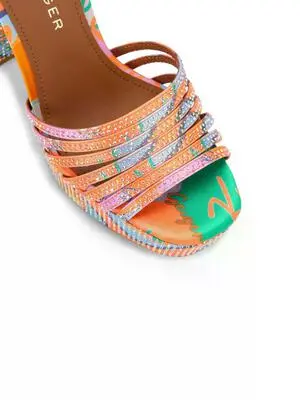 Kurt Geiger Pierra Ankle-tie Platform Sandals - Orange