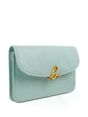 AGNES B. The B. Curve Flap Leather Wallet - Blue
