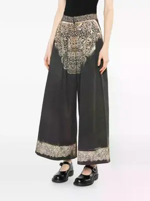 IA LONDON Floral Print Wide Leg Trousers
