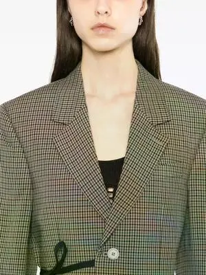 Balenciaga Check Wrap Blazer