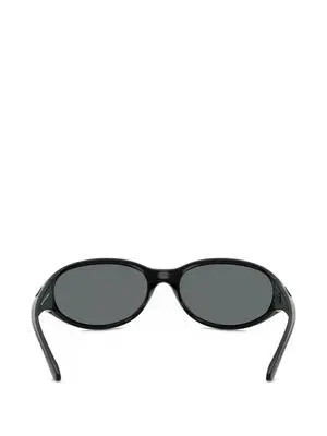 ARNETTE Raven Oval-frame Sunglasses - Black