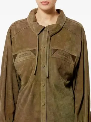 Isabel Marant Étoile Maldia Suede Shirt - Brown