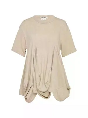Comme Des Garçons Short Sleeve Crewneck T-shirt With Draped Detailing