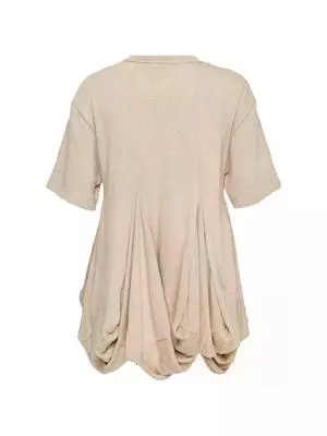 Comme Des Garçons Short Sleeve Crewneck T-shirt With Draped Detailing