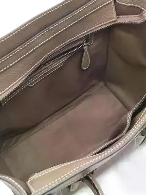Celine 2000s Leather Shopper Handbag - Brown