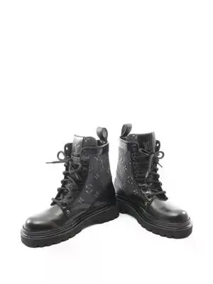 LOUIS VUITTON 2022 Ranger Monogram Leather Boots