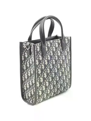 Dior Safari North-south Oblique Leather Tote Bag