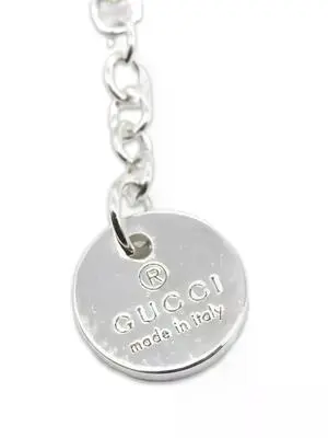 Gucci 18k White Gold Horsebit Drop Earrings