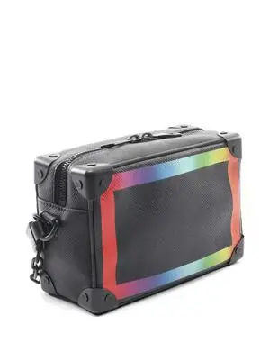 LOUIS VUITTON 2019 Mini Taiga Chain Bag - Black