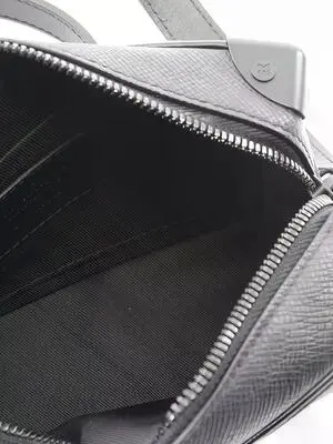 LOUIS VUITTON 2019 Mini Taiga Chain Bag - Black