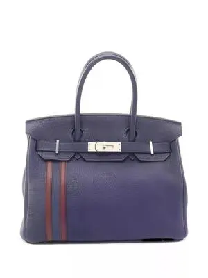 Hermès 2018 30 Birkin Leather Tote - Blue