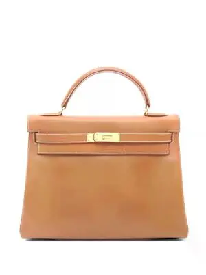 Hermès 1995 32 Kelly Top-handle Leather Tote Bag - Neutrals