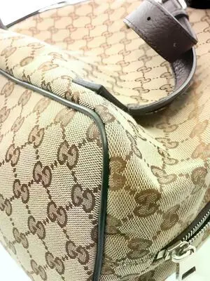 Gucci 2010s Canvas Leather Backpack - Neutrals