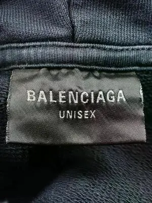 Balenciaga 2000s Tape Type Hoodie - Black