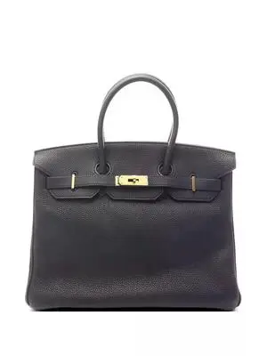Hermès 2009 Birkin 35 Leather Tote Bag - Black